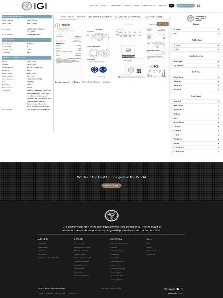 IGI Report | PDF | Diamond | Superhard Materials