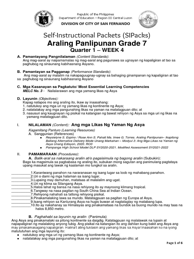 Q1 - AP7 - Week 4 | PDF