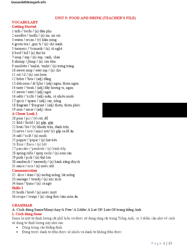 Unit 5 Global Success 7 HS | PDF