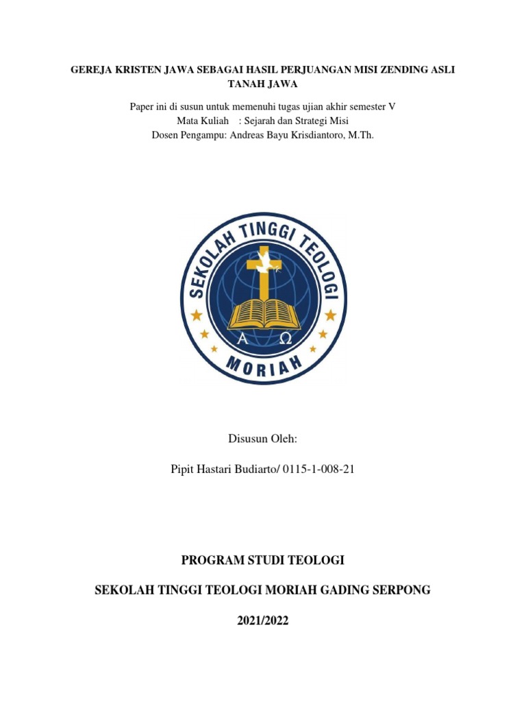 Sejarah Gereja Kristen Jawa dan Misi Zending | PDF | Agama & Spiritualitas