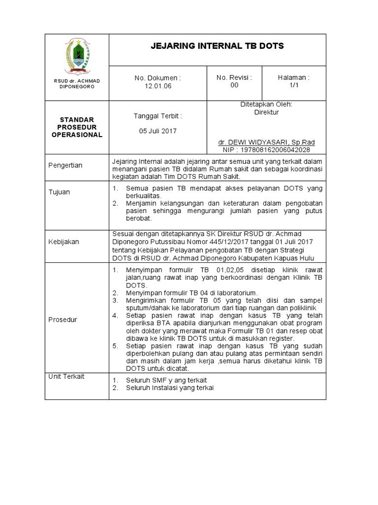 Spo Jejaring Internal TB Dots | PDF