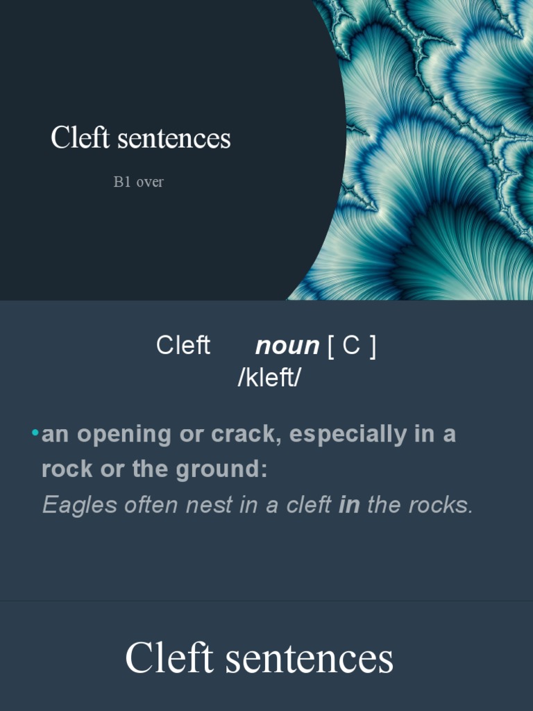 Cleft Sentences Grammar and Exercises b1 | PDF | Sentence (Linguistics ...