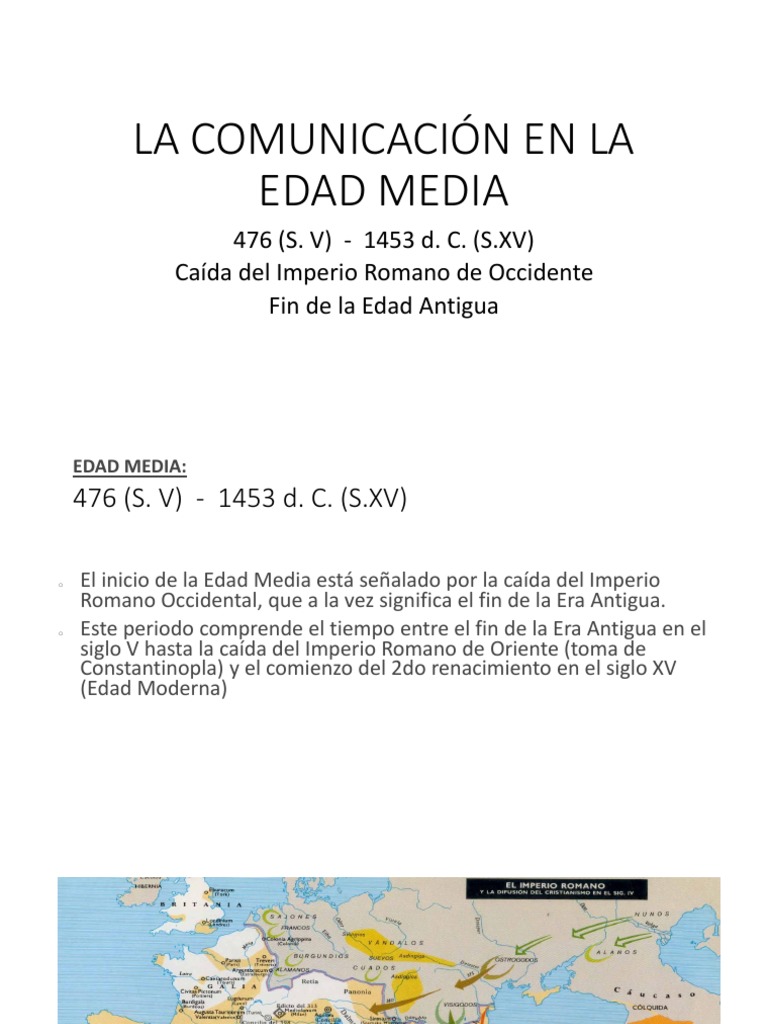 Comunicación en la Edad Media | PDF | imperio Bizantino | Edades medias