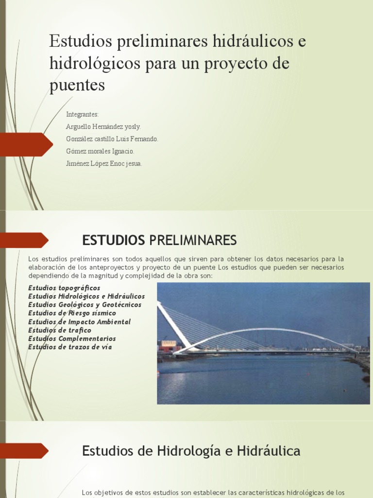 Estudios Hidráulicos y Hidrológicos para Puentes | PDF | Hidrología ...