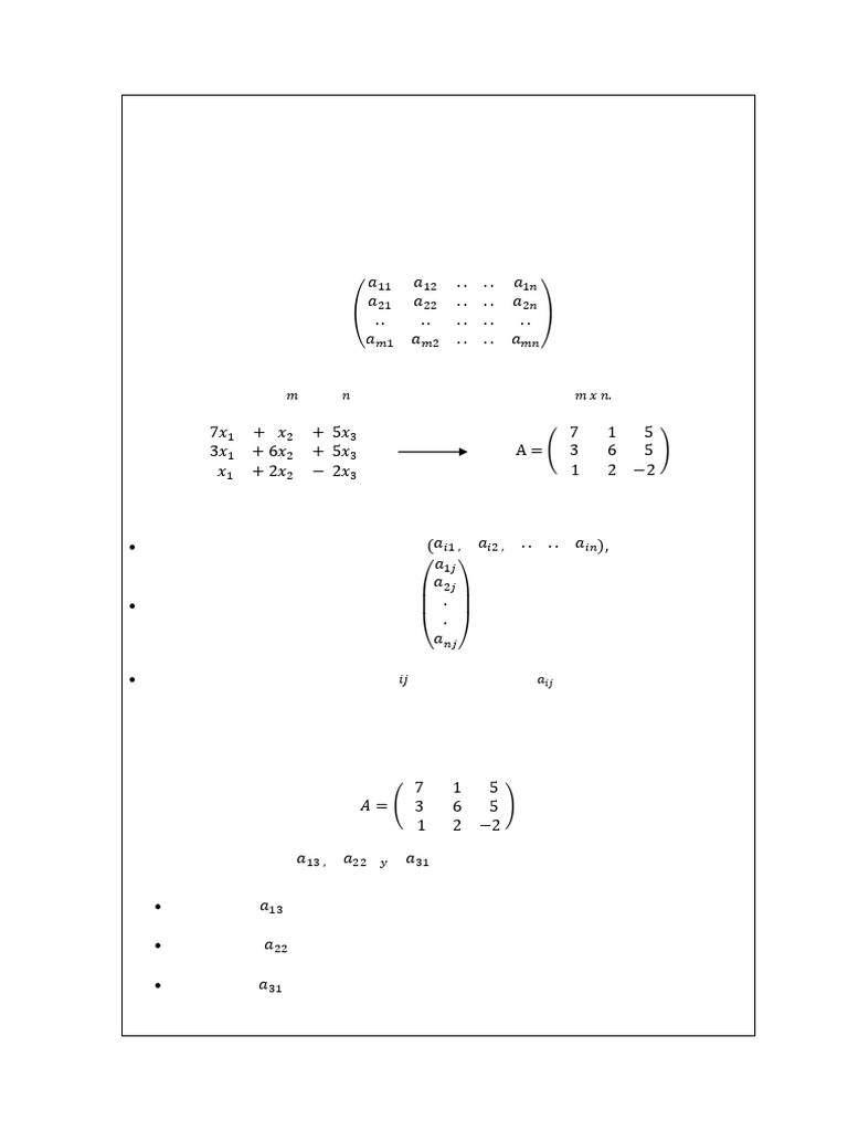 Lección 1. Matrices... Matematicas Aplicadas | PDF | Matriz ...