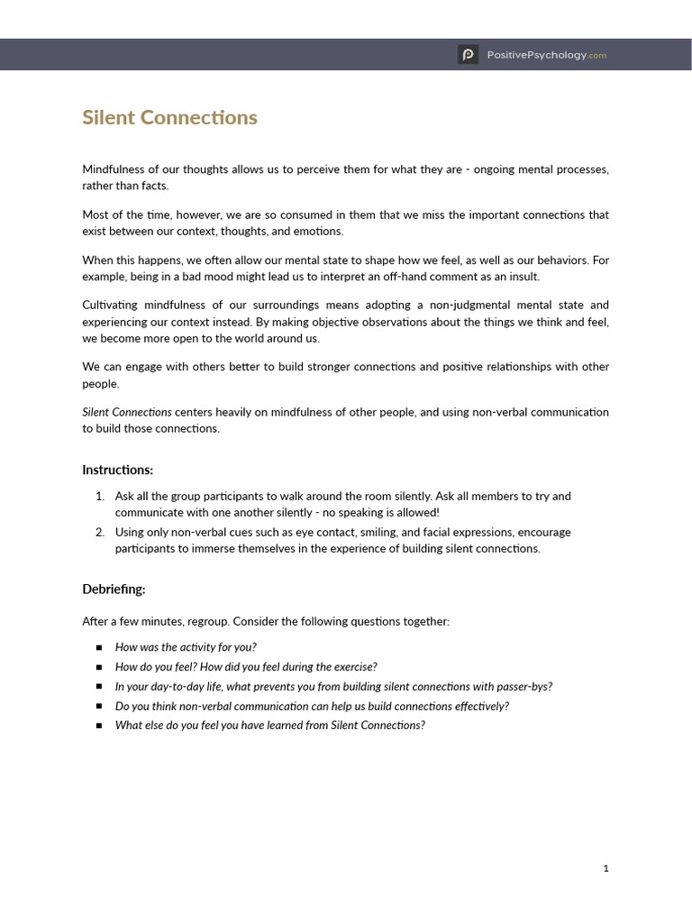 Silent Connections | PDF