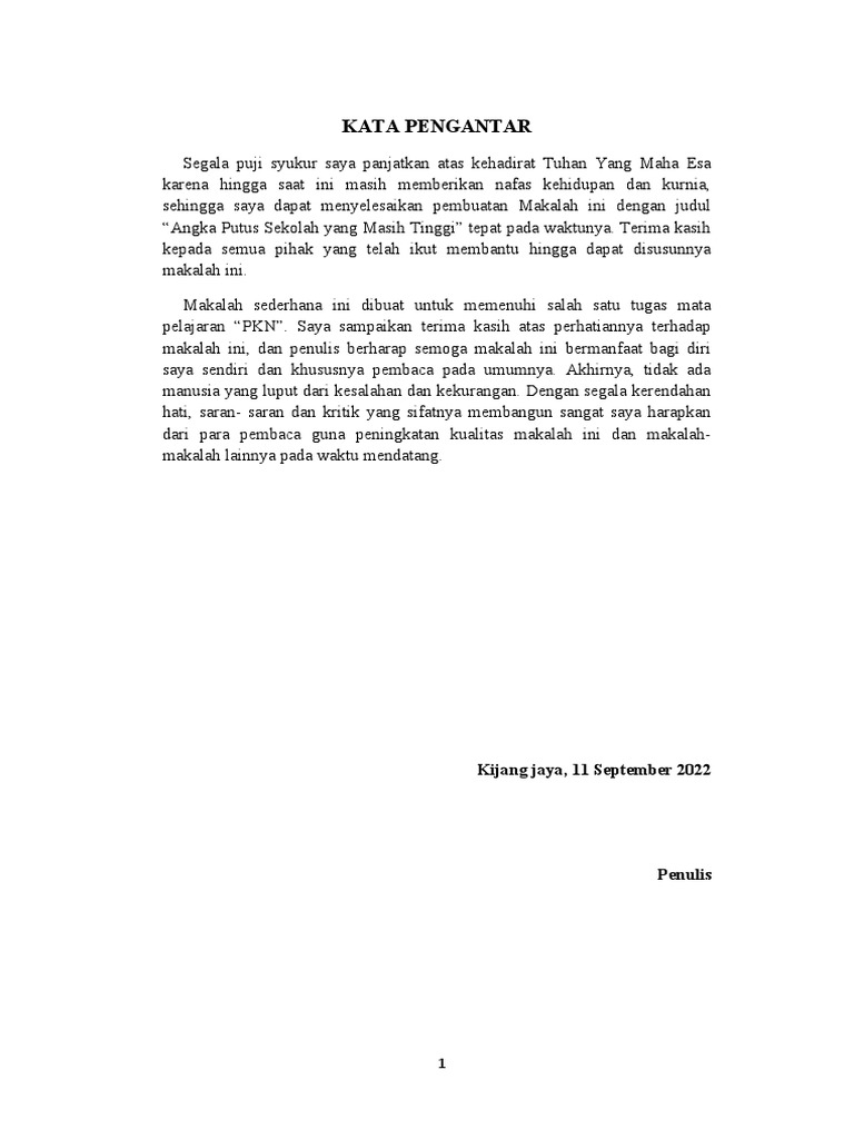 Angka Putus Sekolah Yang Masih Tinggi | PDF