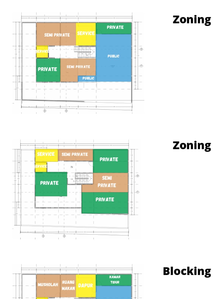 Zoning dan Blocking Ruang Arsitektur | PDF