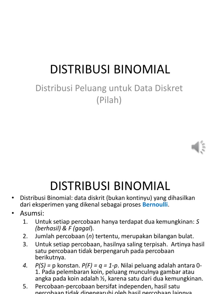 Distribusi Binomial PDF | PDF