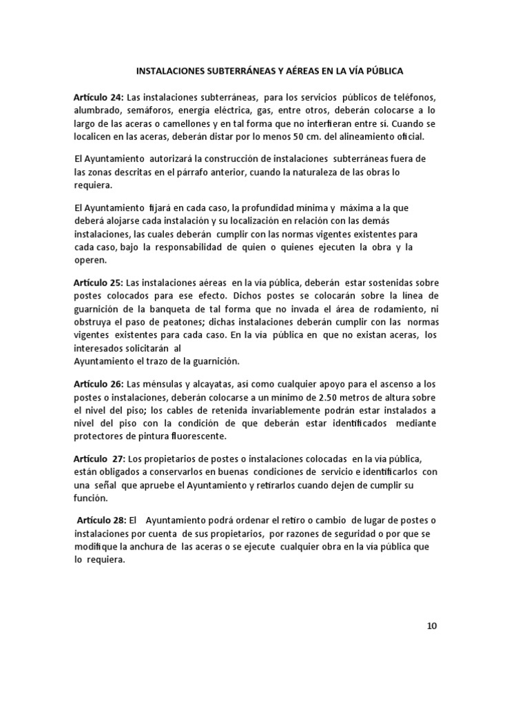 Altura mínima de cables en vía pública | PDF