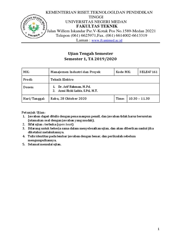 UTS-Manajemen Proyek Dan Industri | PDF