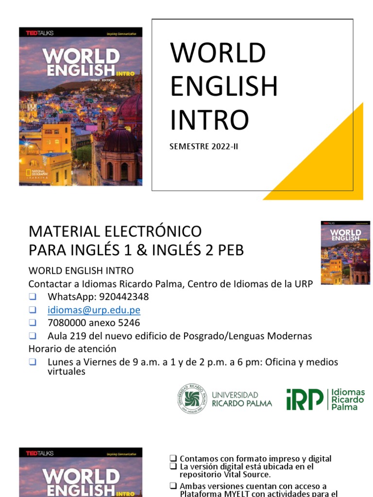 World English Intro 2022-II | PDF
