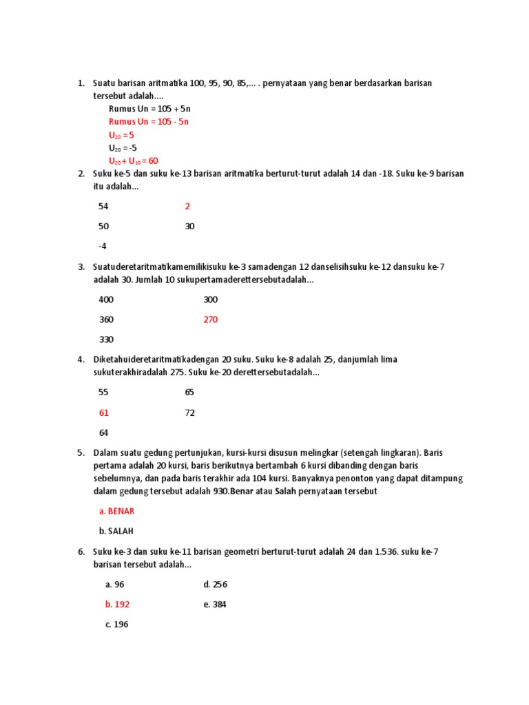 Soal Pat Xi MTK Wajib Genap 2122 | PDF