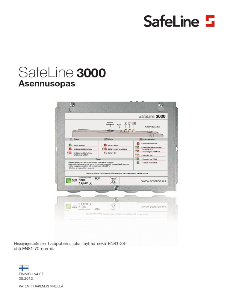 Safeline 3000 r2 Manual v4 07 Fi | PDF