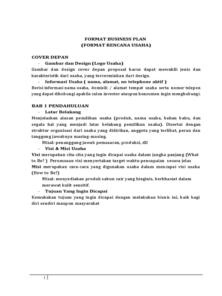 Panduan Business Plan | PDF | Komputer