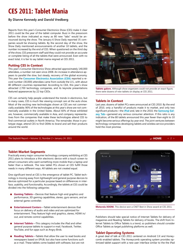 CES 2011: Tablet Mania: by Dianne Kennedy and Darold Vredberg ...
