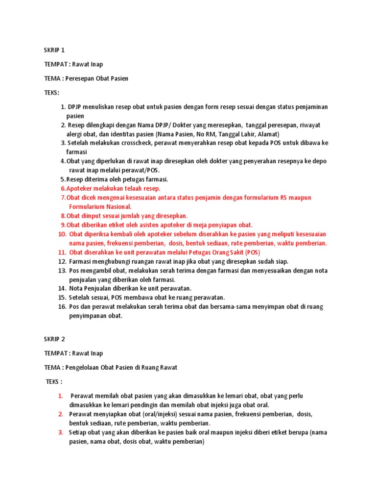 Skrip Pengelolaan Obat | PDF