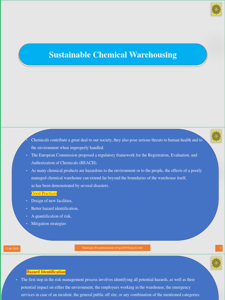Chemical Warehousing | PDF | Risk | Hazards