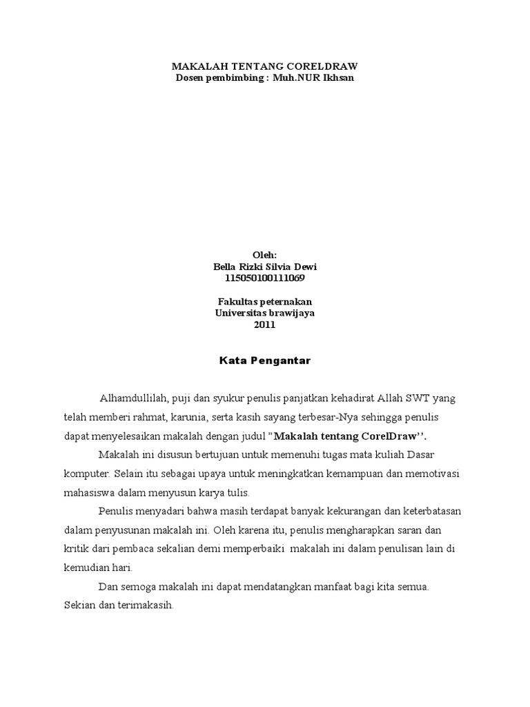 Makalah Tentang Coreldraw | PDF