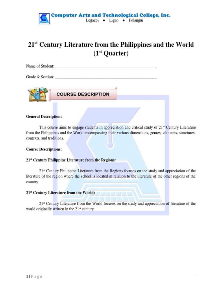 21st Century Literature Module | PDF | Philippines 21st Century Literature Module | PDF | Philippines