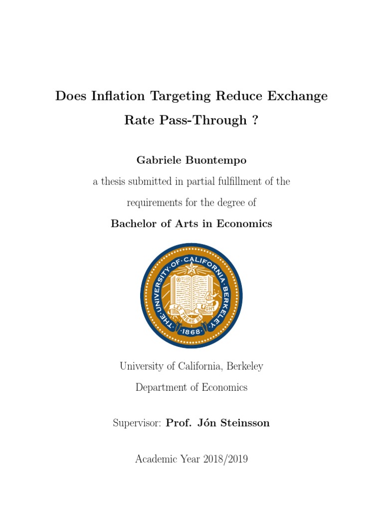 Does Inflation Targeting Reduce Exchange Rate Pass-Through - Buontempo ...