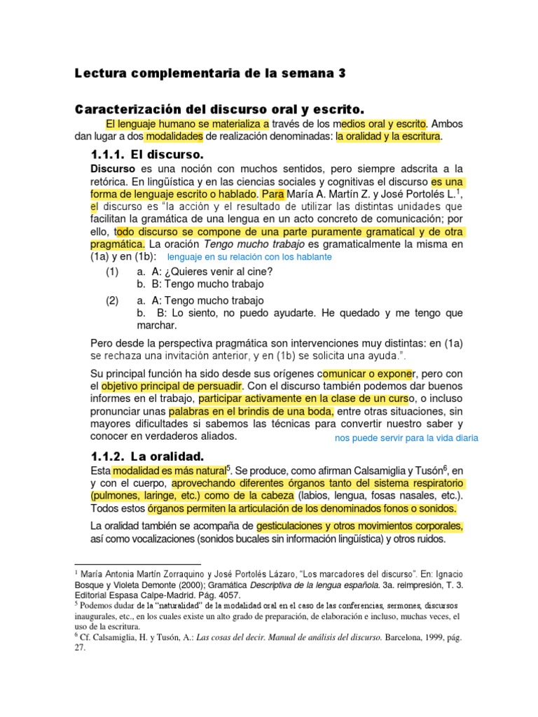 Lectura Complementaria de La Semana 3 | PDF | Comunicación | Hablar en público