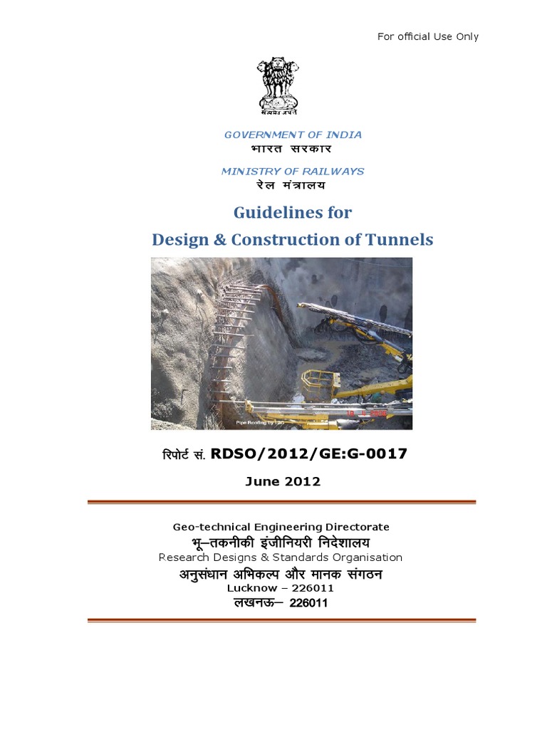 Guidelines For Design & Construction of Tunnels | PDF | Tunnel | Geology