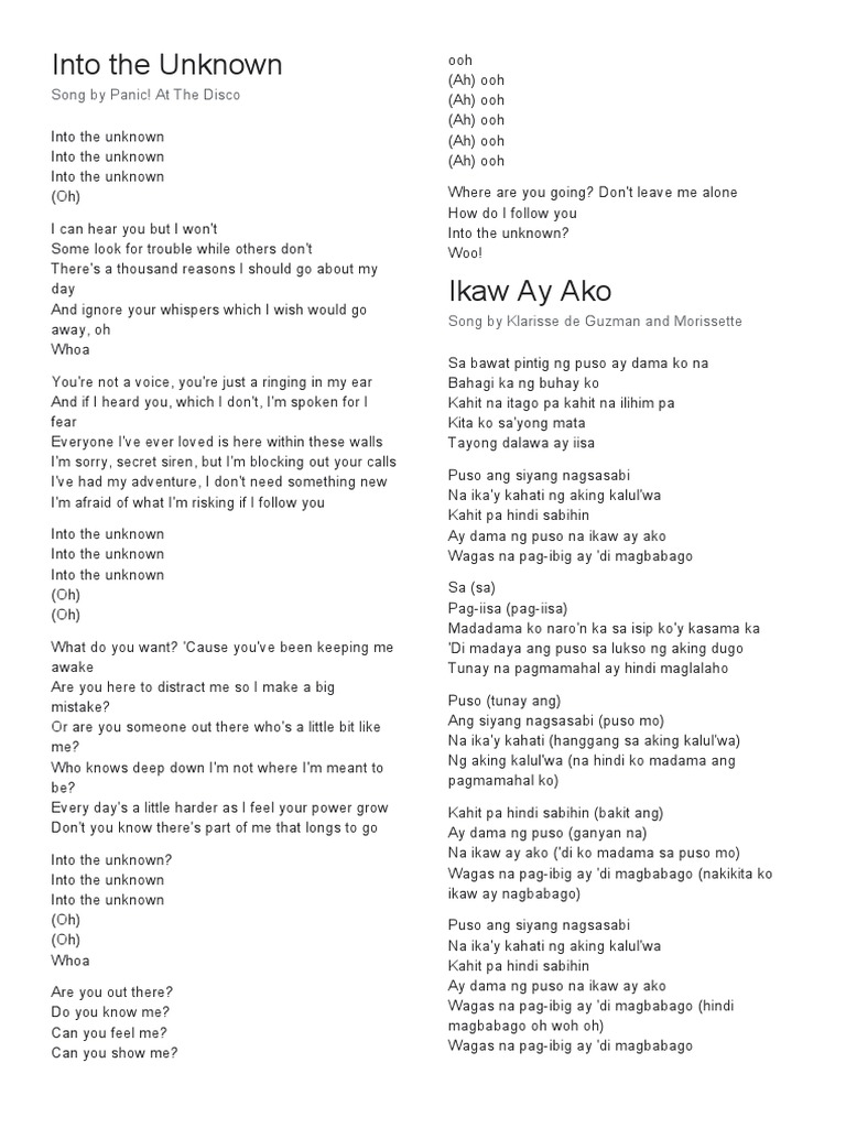 Into The Unknown | PDF