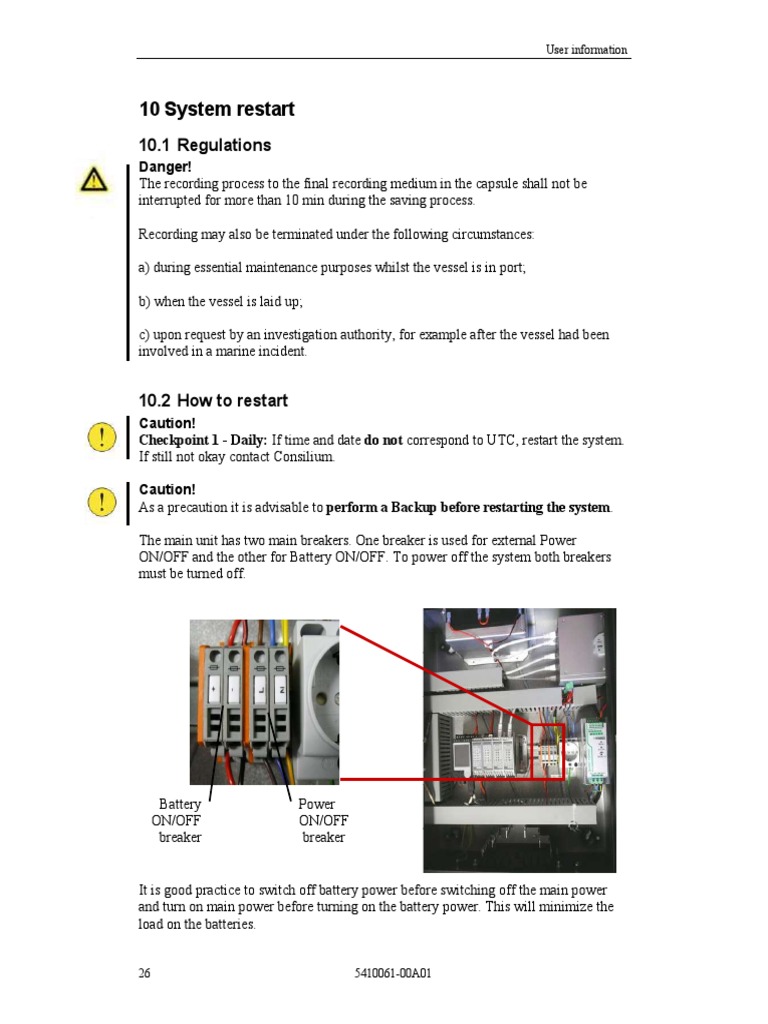 Consilium VDR Power Restart | PDF | Switch | Electricity