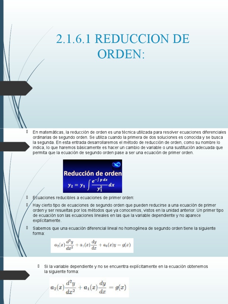 2.1.6.1 - Reduccion de Orden | PDF