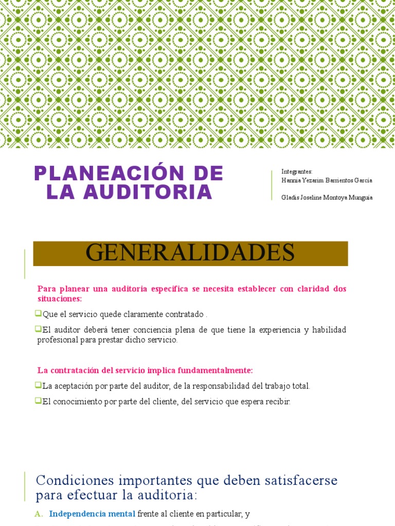 Planeación de La Auditoria | PDF | Auditoría | Planificación