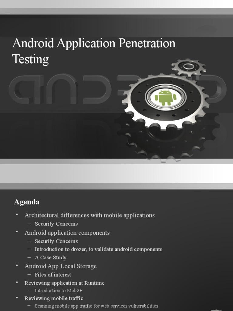 Owasp Android Pentesting Pdf Android Operating System Application Software 