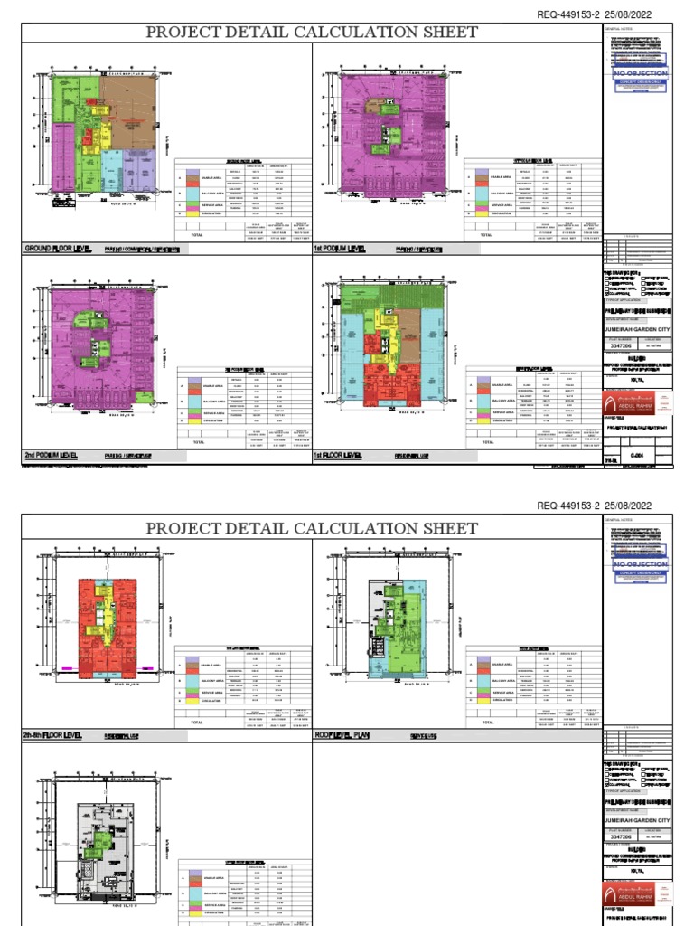Project Detail Calculation Sheet | PDF | Architectural Elements | Environmental Design