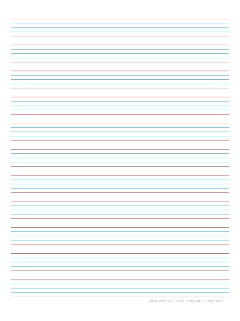 5 Lines Hindi Notebook Page PDF-A4 With 0.375 Inch Border | PDF