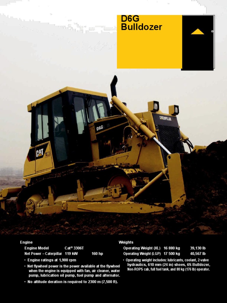 d6g Caterpillar Bulldozer Rental Services | PDF | Diesel Engine | Internal Combustion Engine