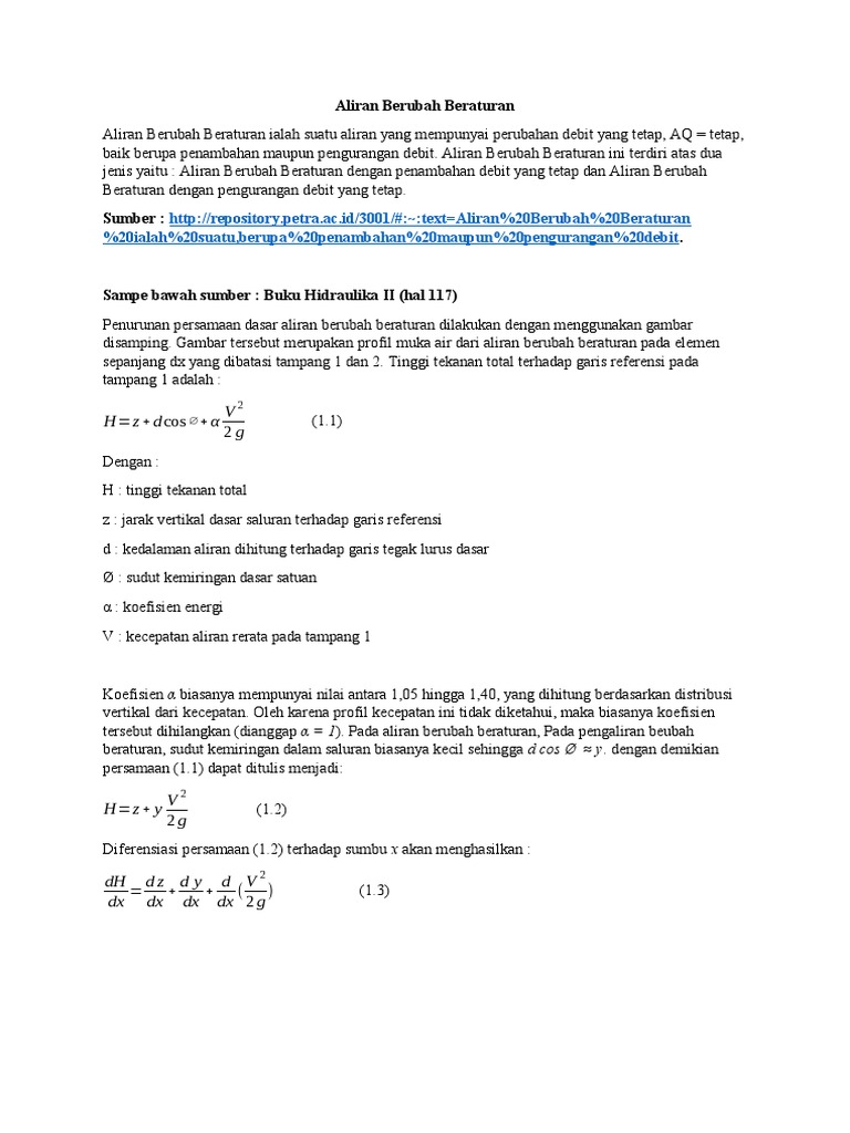 MATERI MEKFLU Aliran Berubah Beraturan | PDF