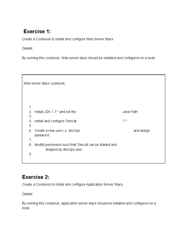 Chef Cookbook Assignment | PDF | Software Development | Software ...