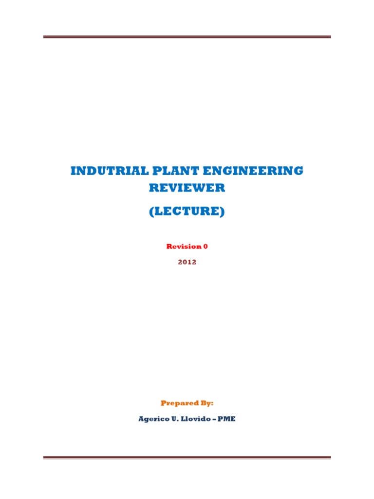 (PDF) INDUSTRIAL PLANT ENGINEERING REVIEWER - COMPLETE - PDF - WIAC ...