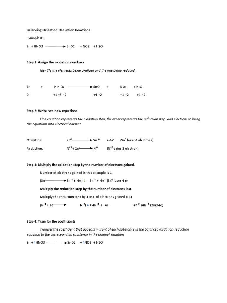 Chem Redox Notes | PDF
