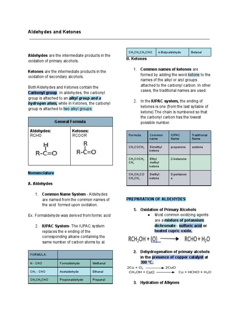 Aldehydes and Ketones | PDF | Aldehyde | Ketone