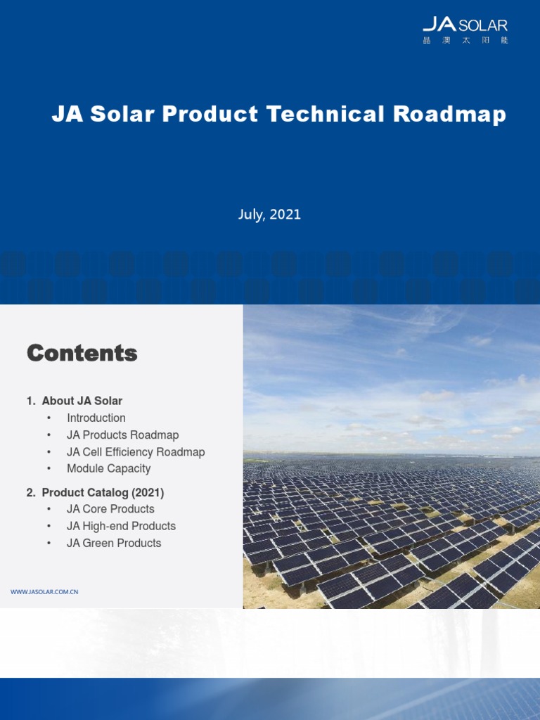 JA Solar Product Technical Roadmap202107 | PDF | Photovoltaics | Energy ...