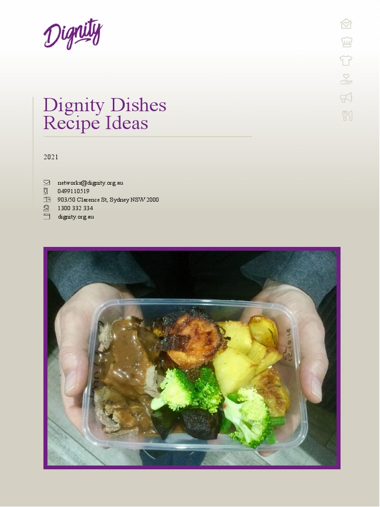 Dignity Dishes Recipe Book August 2021 | PDF | Stir Frying | Pasta