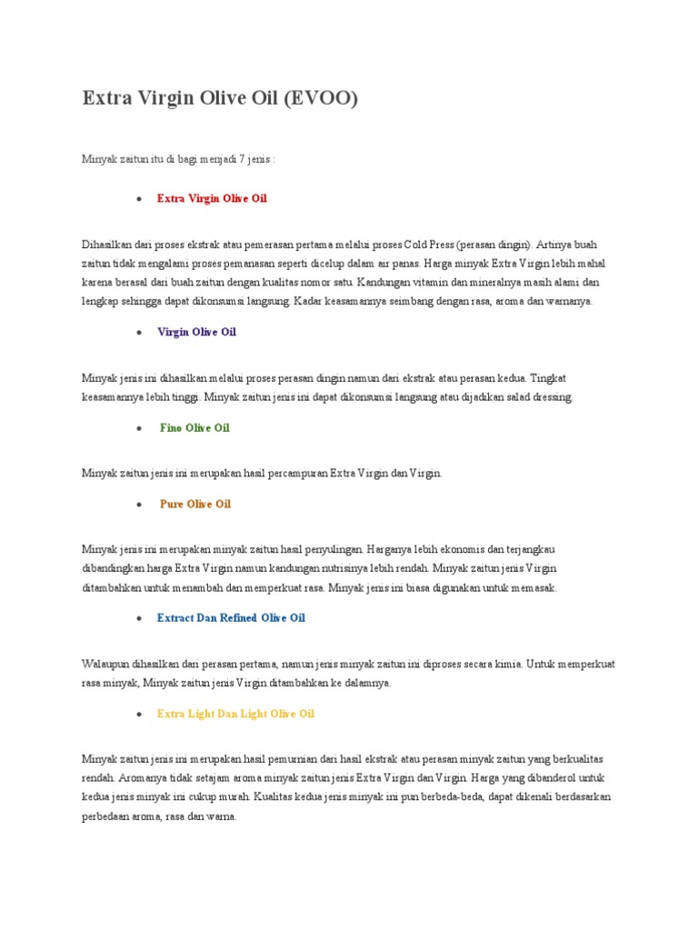 Extra Virgin Olive Oil | PDF