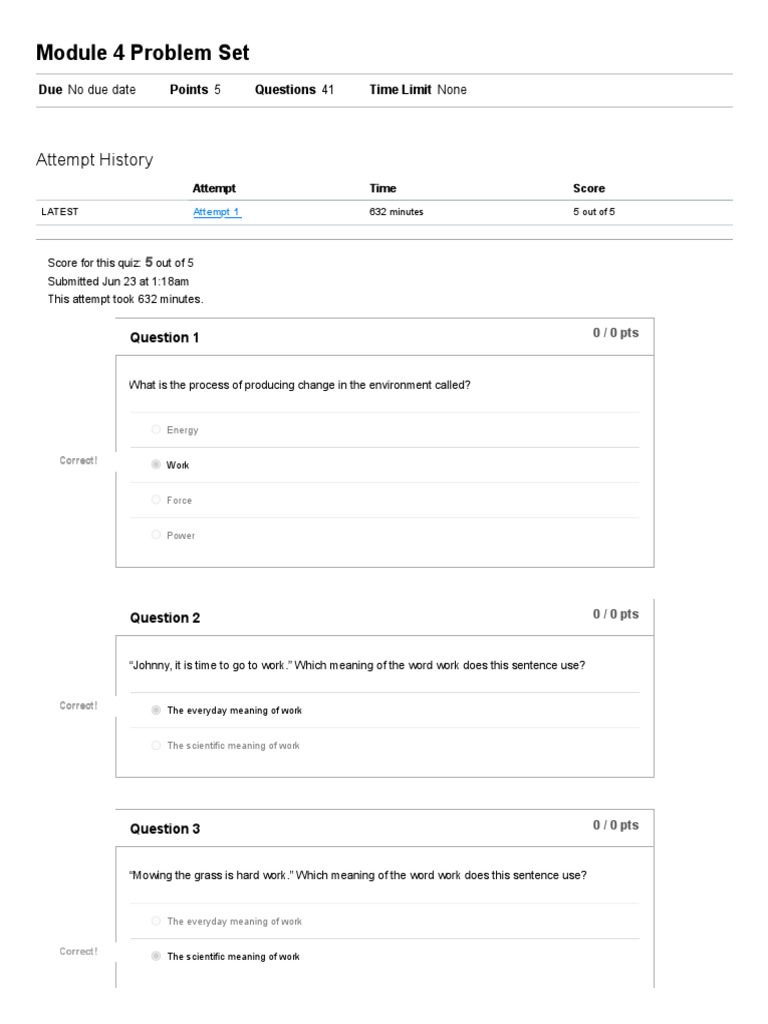 Physics Problem Set Overview Pdf Potential Energy Force