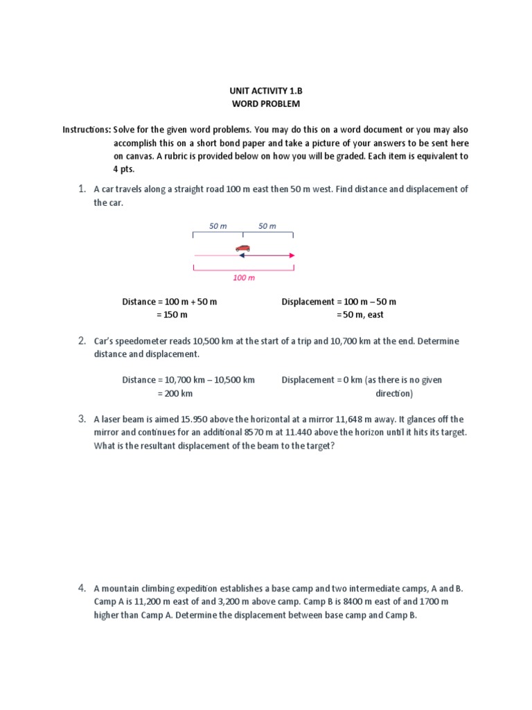 Unit Activity 1.B Word Problem | Download Free PDF | Optics