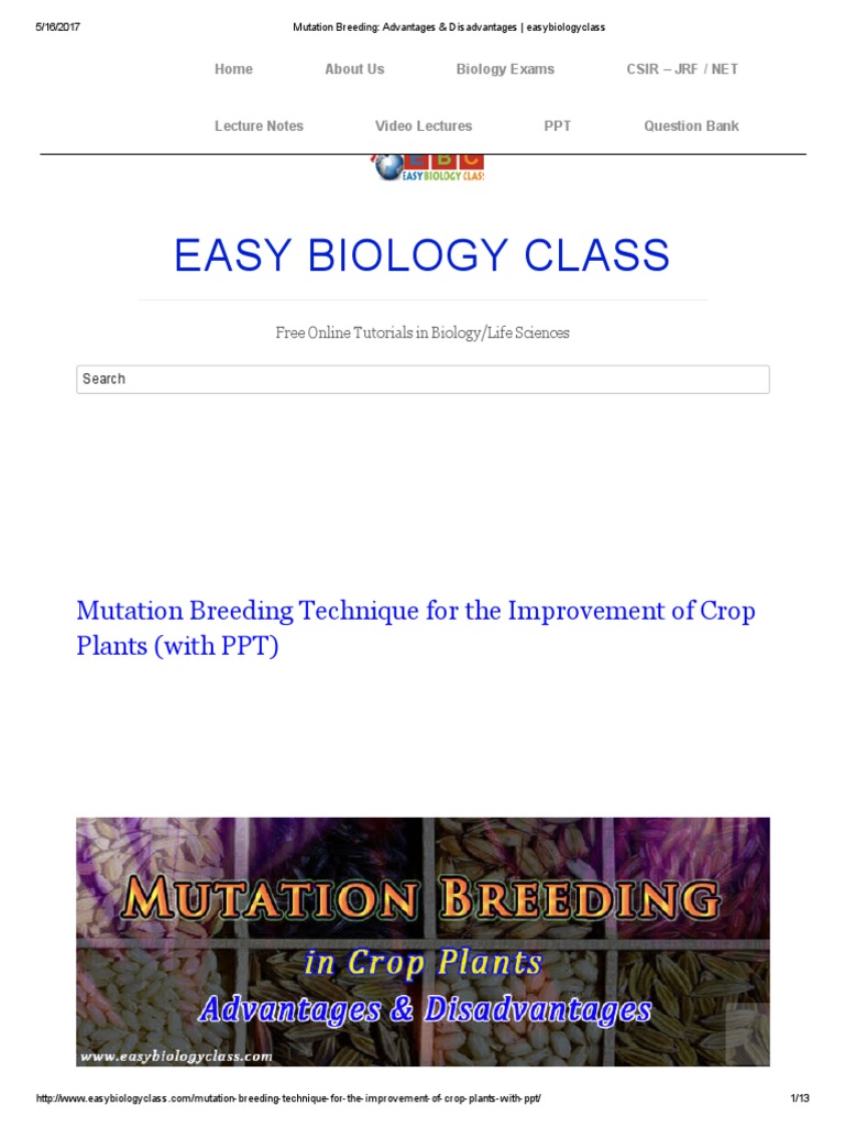 An In-Depth Look at Mutation Breeding Techniques for Improving Crop ...
