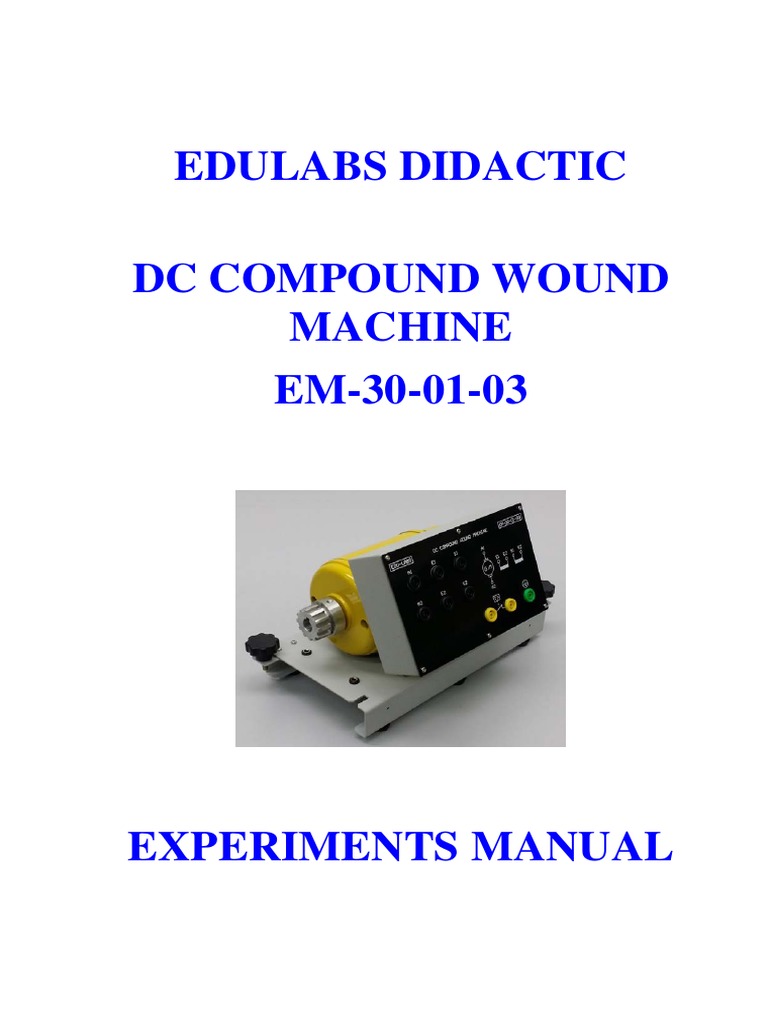 06-DC Compound Motor | PDF | Electric Motor | Components