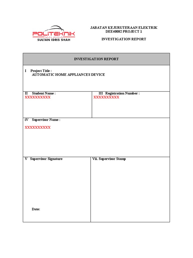 Contoh Investigation Report Project 1 | PDF | Arduino | Computer Hardware
