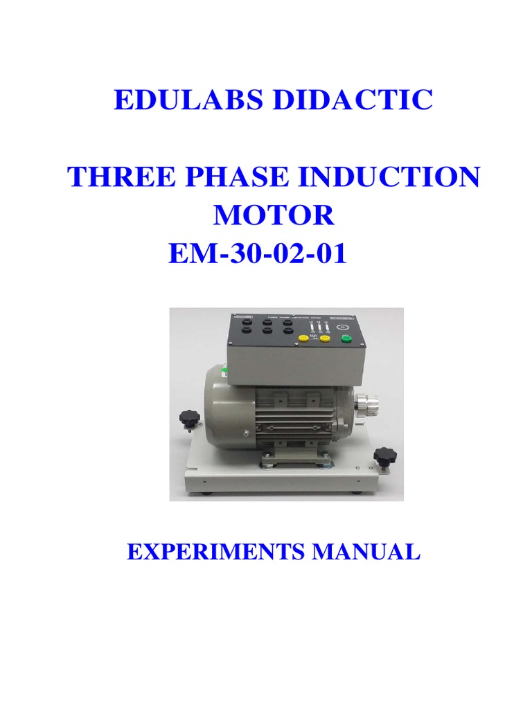 07-Squirrel Cage Induction Motor-Experiments Manual | PDF | Electric Motor | Engines