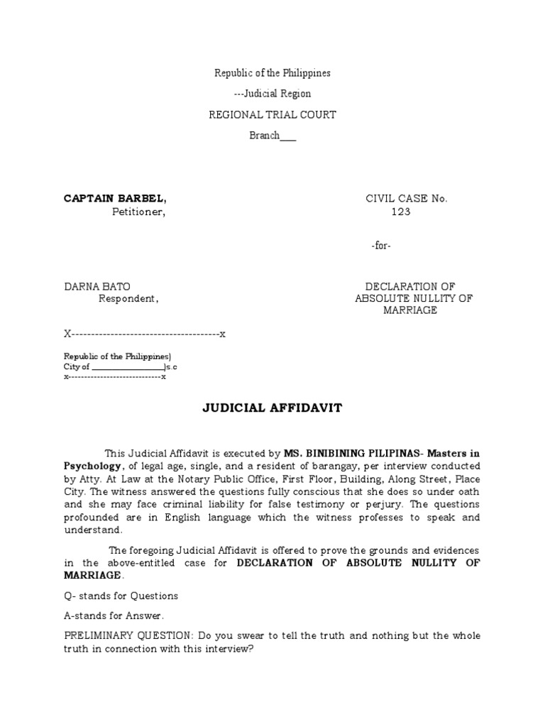 Judicial Affidavit | PDF | Affidavit | Perjury